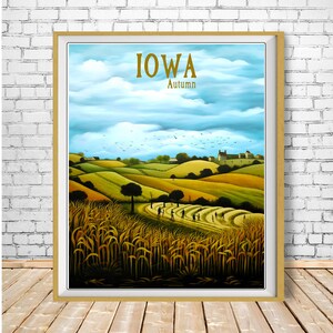 Iowa Posters, Discounted Set, Iowa Prints, Four Seasons, Des Moines Art ...
