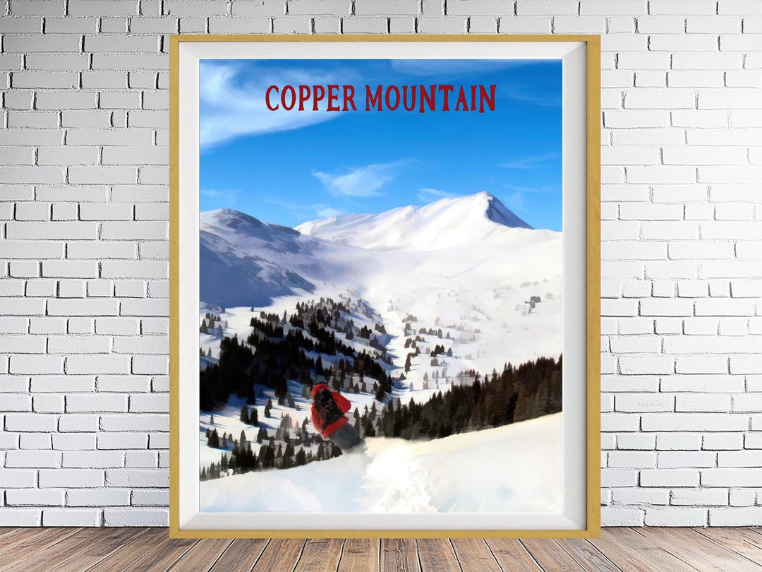 Copper Mountain Poster, Colorado Print, Denver Decor Ski Print, Skiing ...