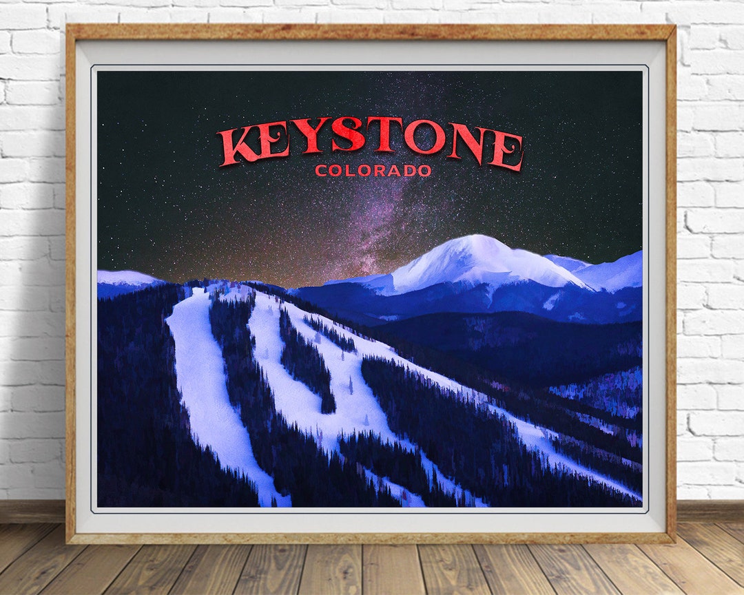 Keystone Poster, Keystone Print, Colorado Print, Skiing Poster ...