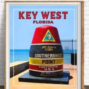 Key West Poster Florida Print Key West Print Florida Travel | Etsy