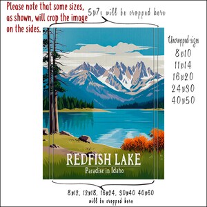 Redfish Lake, Sawtooth Mountains Poster, Idaho Print, Sawtooth Range ...