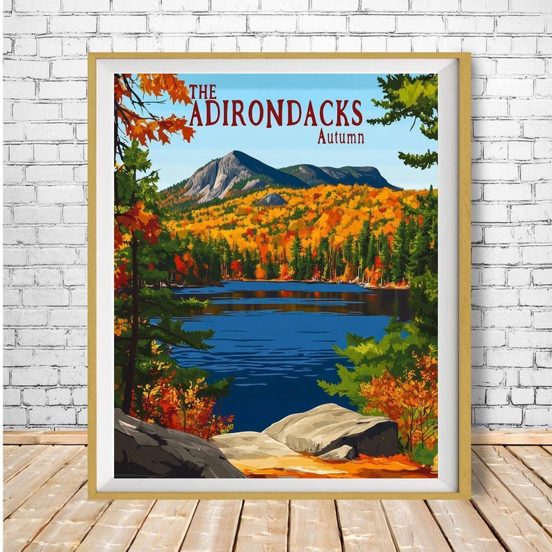 Adirondacks Posters, Discounted Set, Upper New York State Prints, Four ...