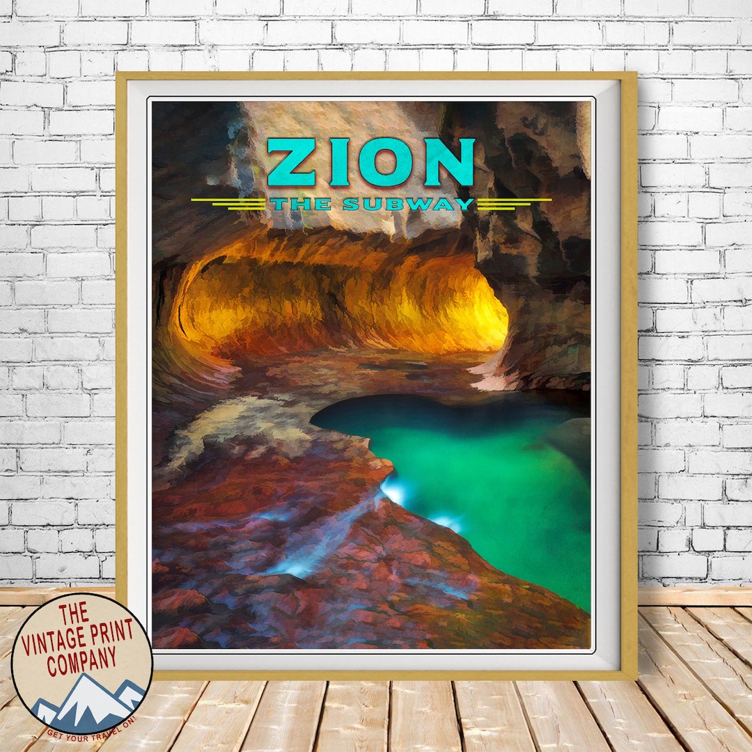 Zion Poster National Park Poster Zion National Park Print - Etsy