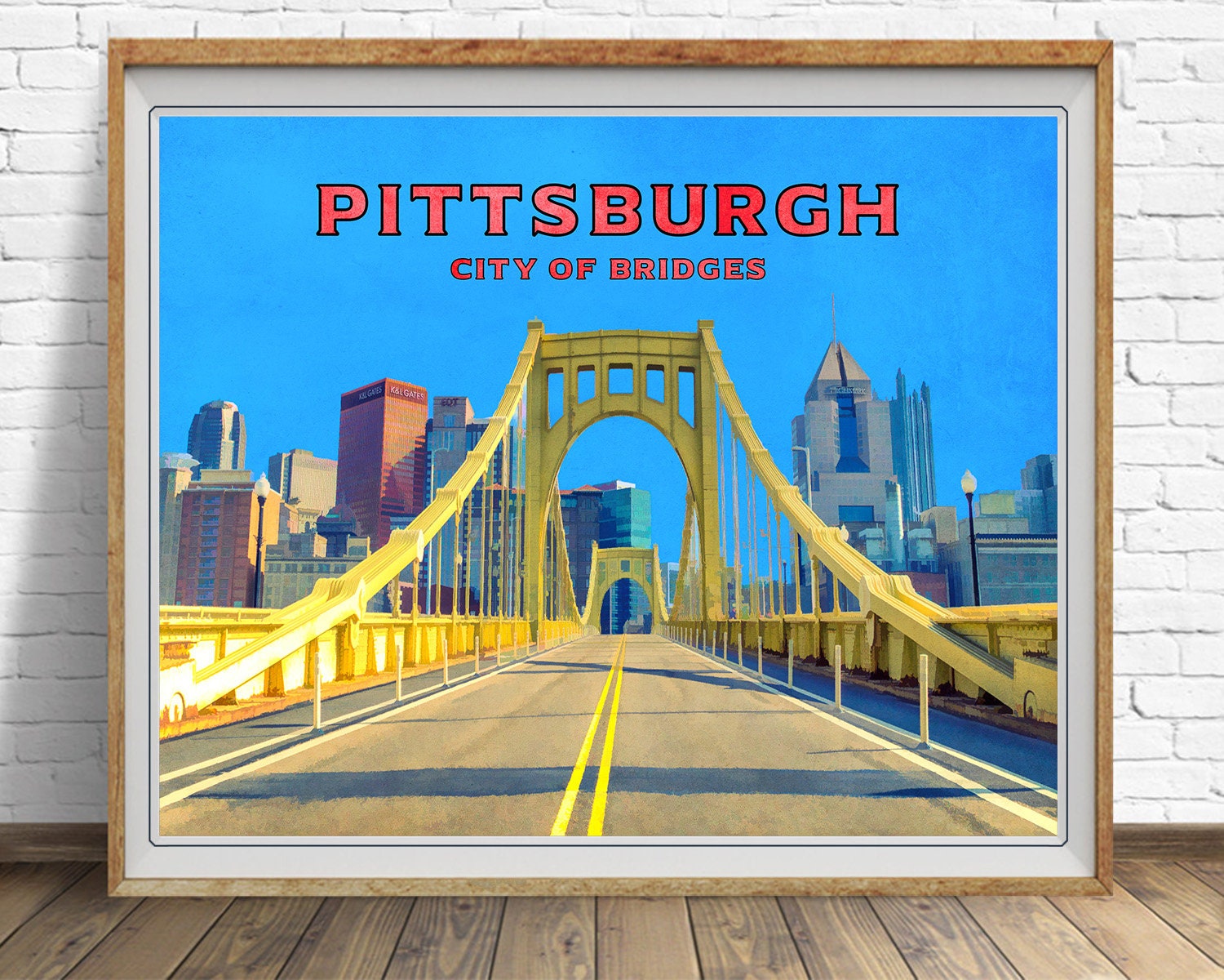 Pittsburgh Poster, Pittsburgh Print, Pittsburgh Bridges, Pittsburgh ...