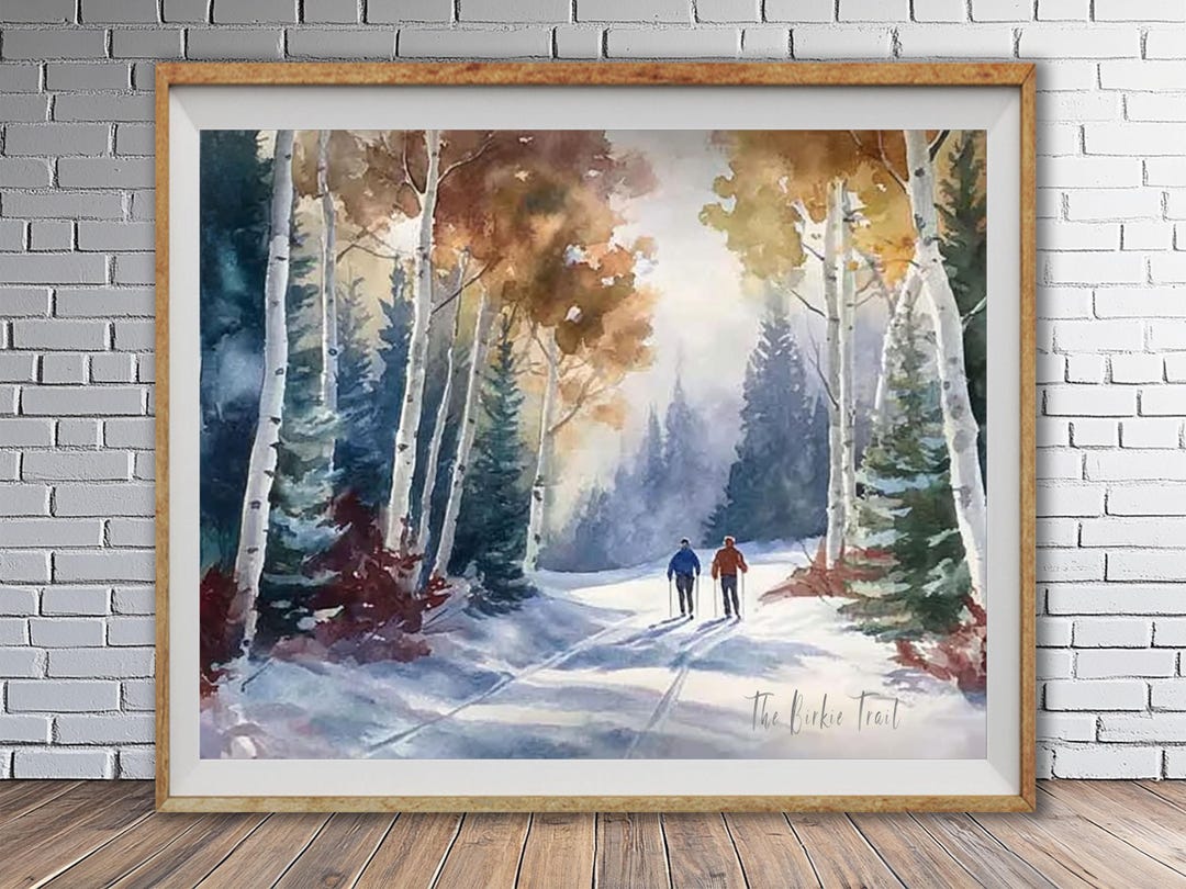 Birkebeiner Trail Wisconsin Skiing Poster – Nordic Ski Fine Art Print ...