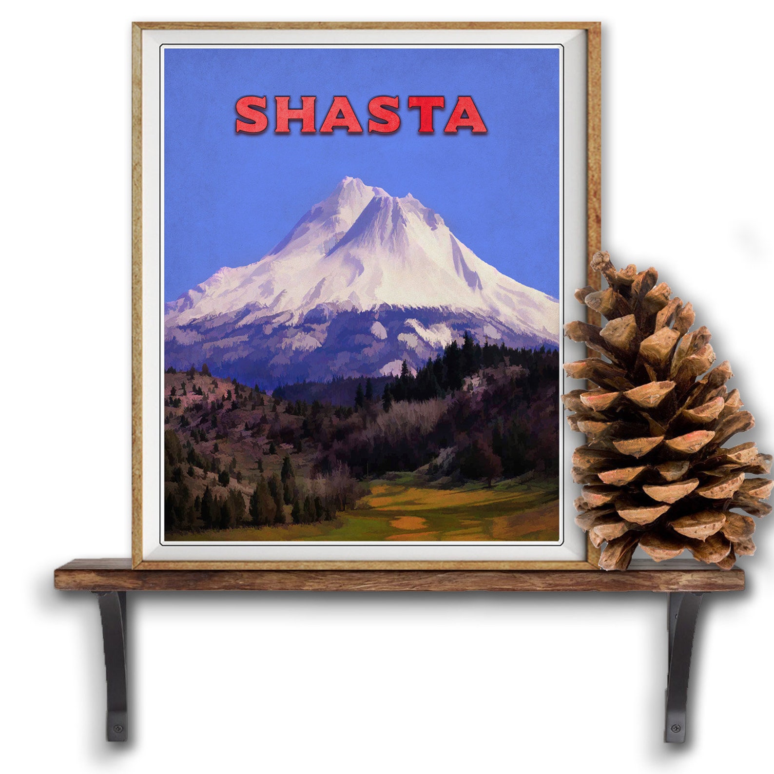 Mt Shasta Poster California Print Mount Shasta Print - Etsy