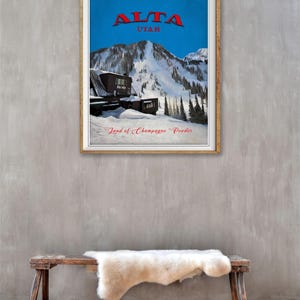 Alta Ski Resort Print, Utah Print, Alta Utah Poster, Skiing Poster ...