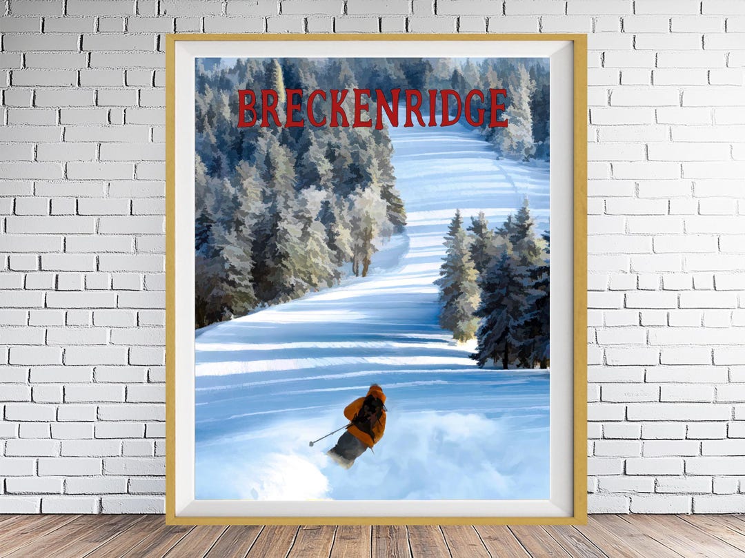 Breckenridge Poster, Ski Poster, Colorado Print, Breckenridge Print ...