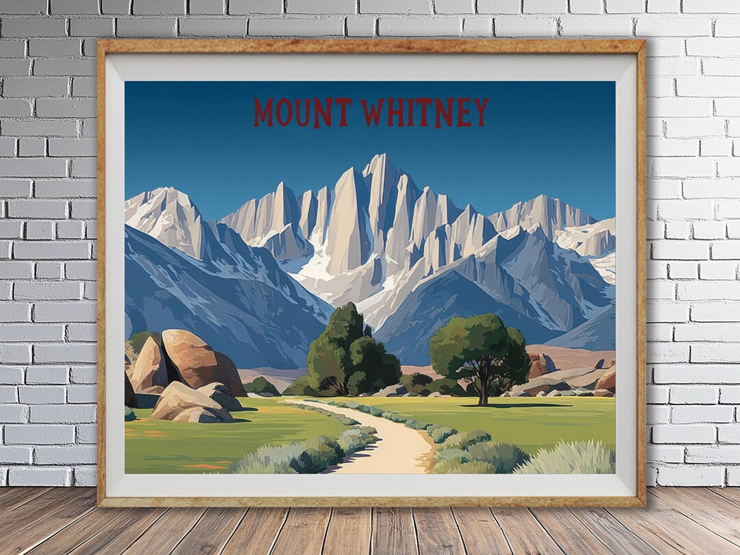 Mt Whitney Poster, Sequoia National Park Print, California Poster ...