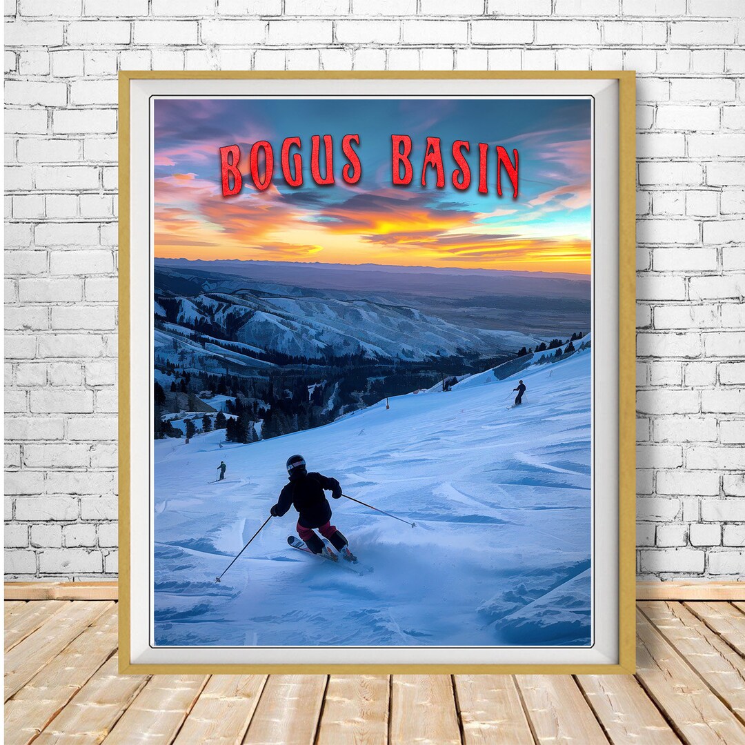 Bogus Basin Poster, Boise Print, Idaho Print, Boise Decor, Skiing ...