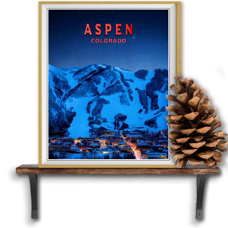 Aspen Colorado Poster Aspen Print Colorado Print Skiing - Etsy