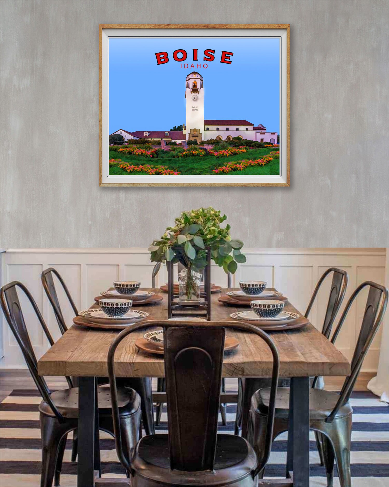 Boise Poster, Boise Depot Print, Idaho Print, Boise Print, Vintage ...