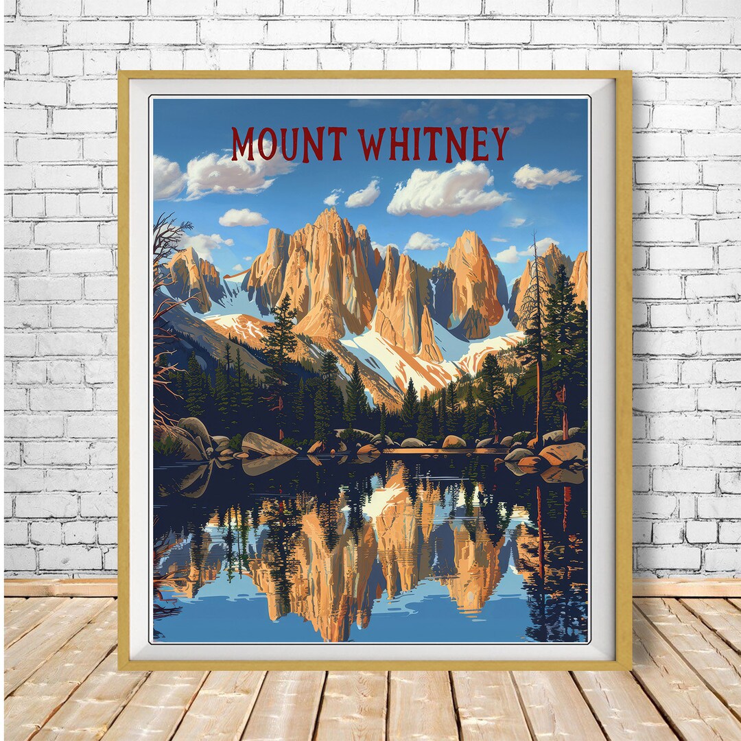Mt Whitney Poster, Sequoia National Park Print, California Poster ...