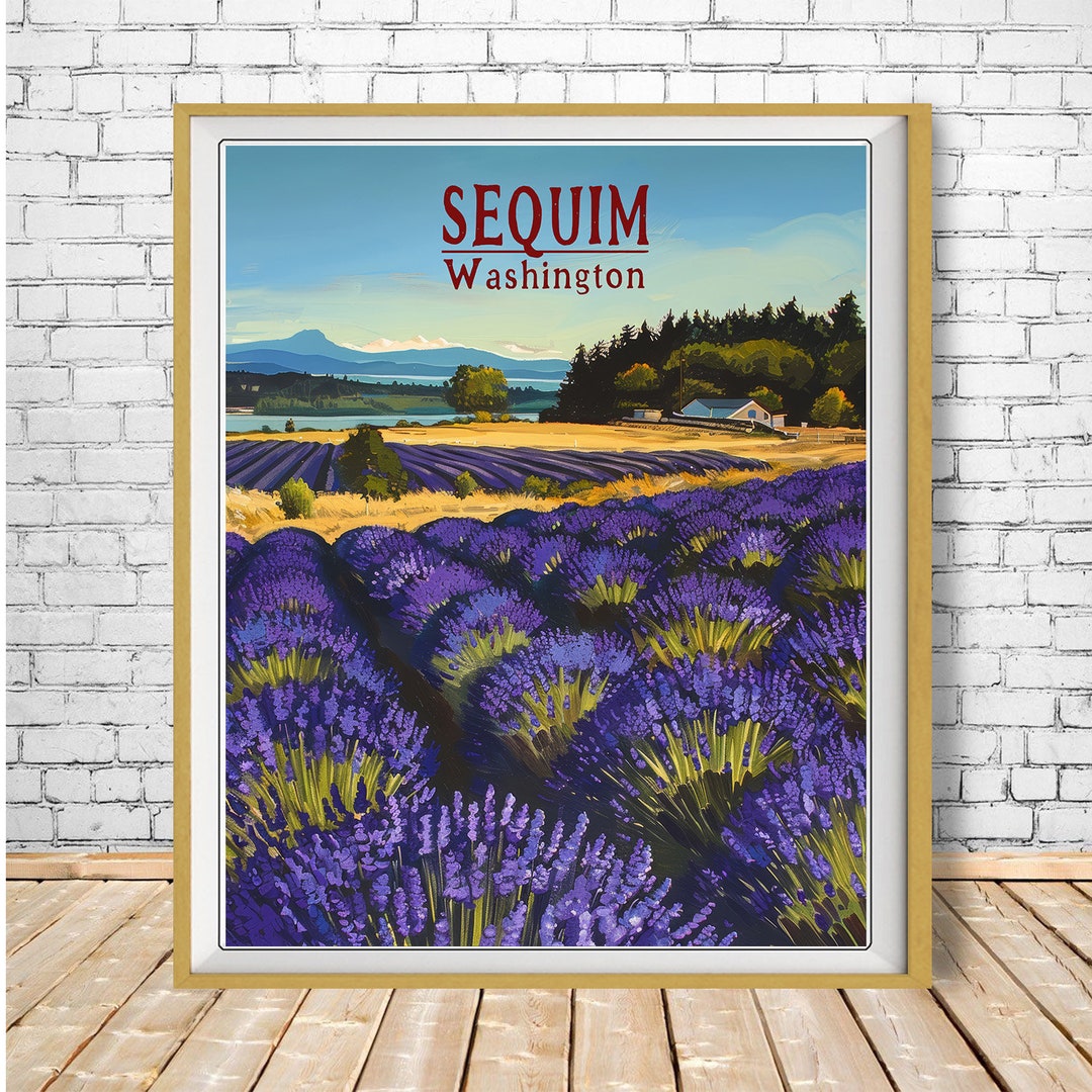 Lavender Print, Sequim Poster Print, Washington State, Seattle Decor ...