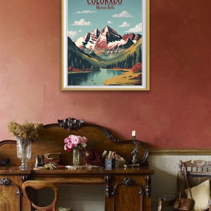 Colorado Poster, Maroon Bells Print, Aspen Colorado Poster, Colorado ...