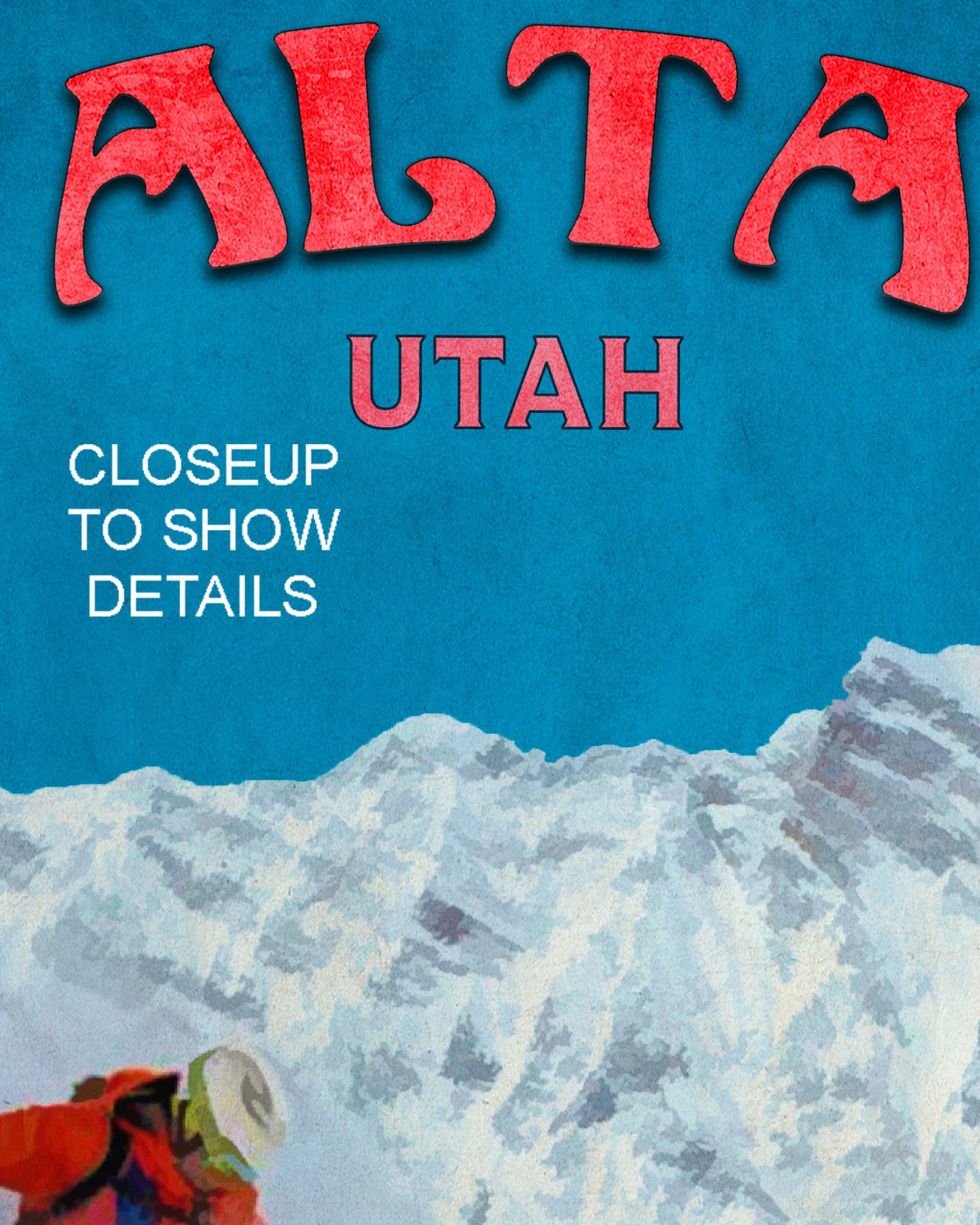 Alta Utah Poster, Utah Print, Alta Ski Resort Print, Skiing Poster ...