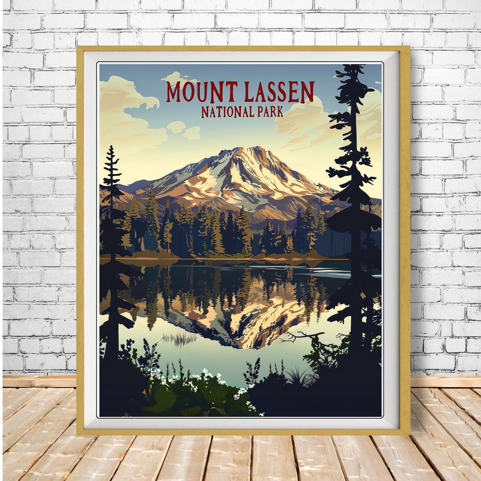 Mount Lassen Poster, National Park Poster, California Decor, Mount ...