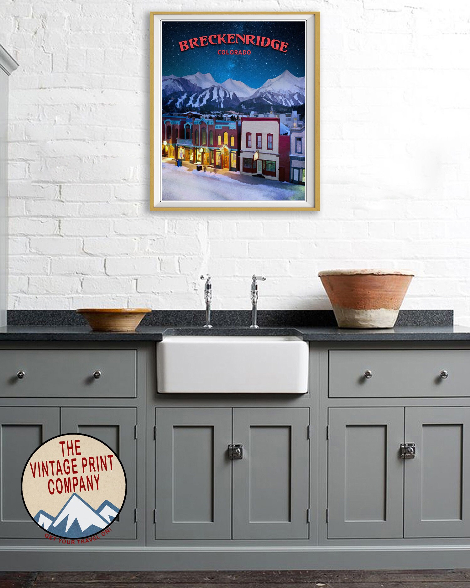 Breckenridge Poster Colorado Print Breckenridge Print Night - Etsy