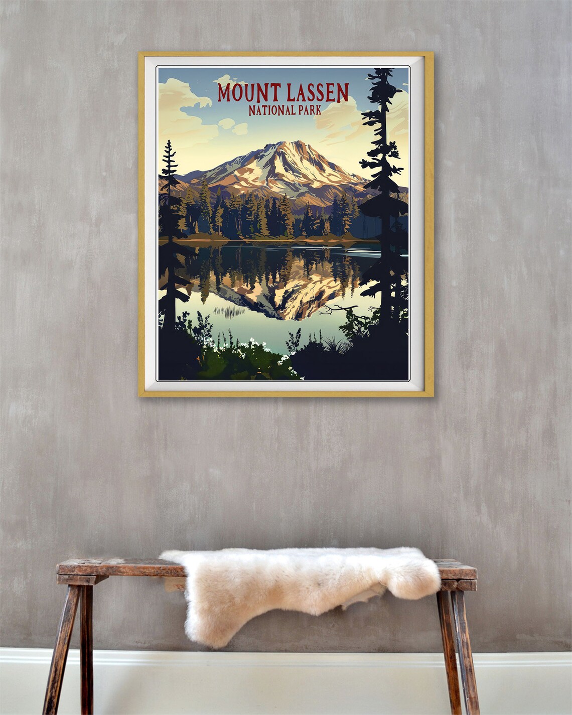 Mount Lassen Poster, National Park Poster, California Decor, Mount ...