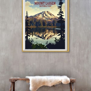 Mount Lassen Poster, National Park Poster, California Decor, Mount ...
