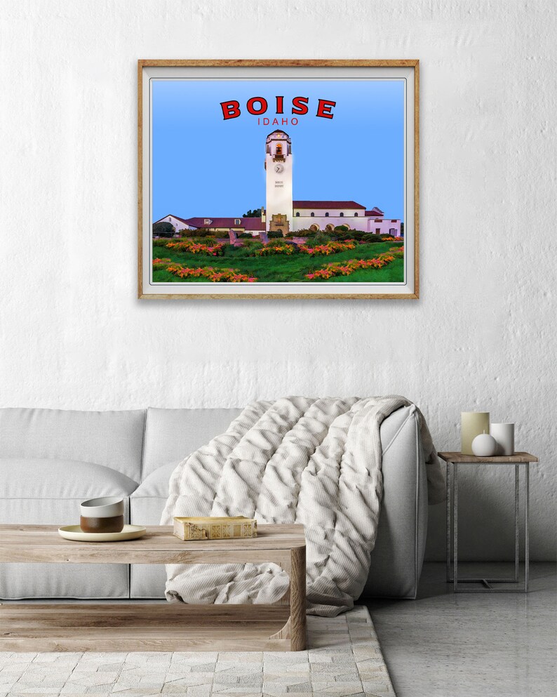 Boise Poster, Boise Depot Print, Idaho Print, Boise Print, Vintage ...