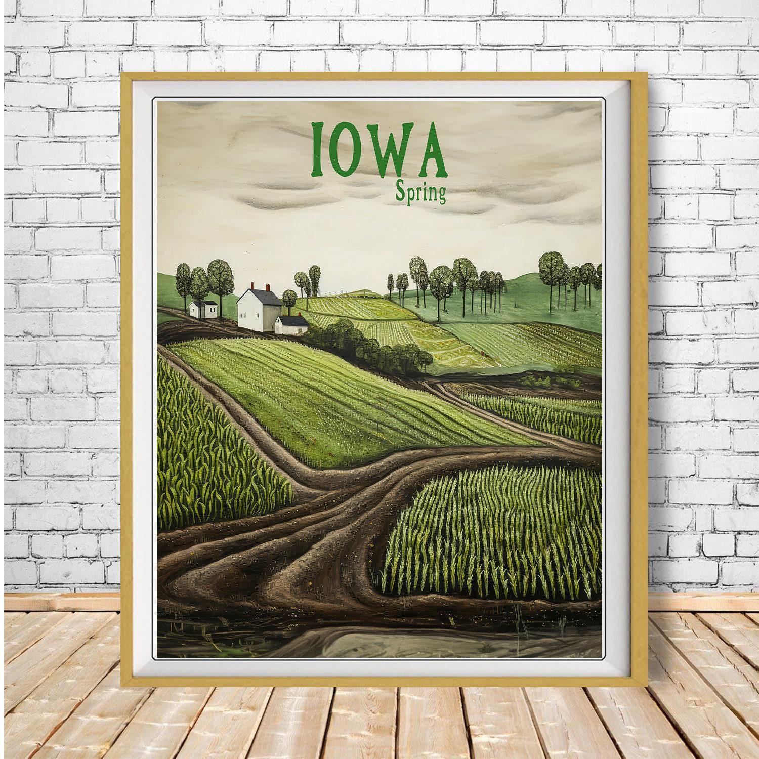 Iowa Posters, Discounted Set, Iowa Prints, Four Seasons, Des Moines Art ...