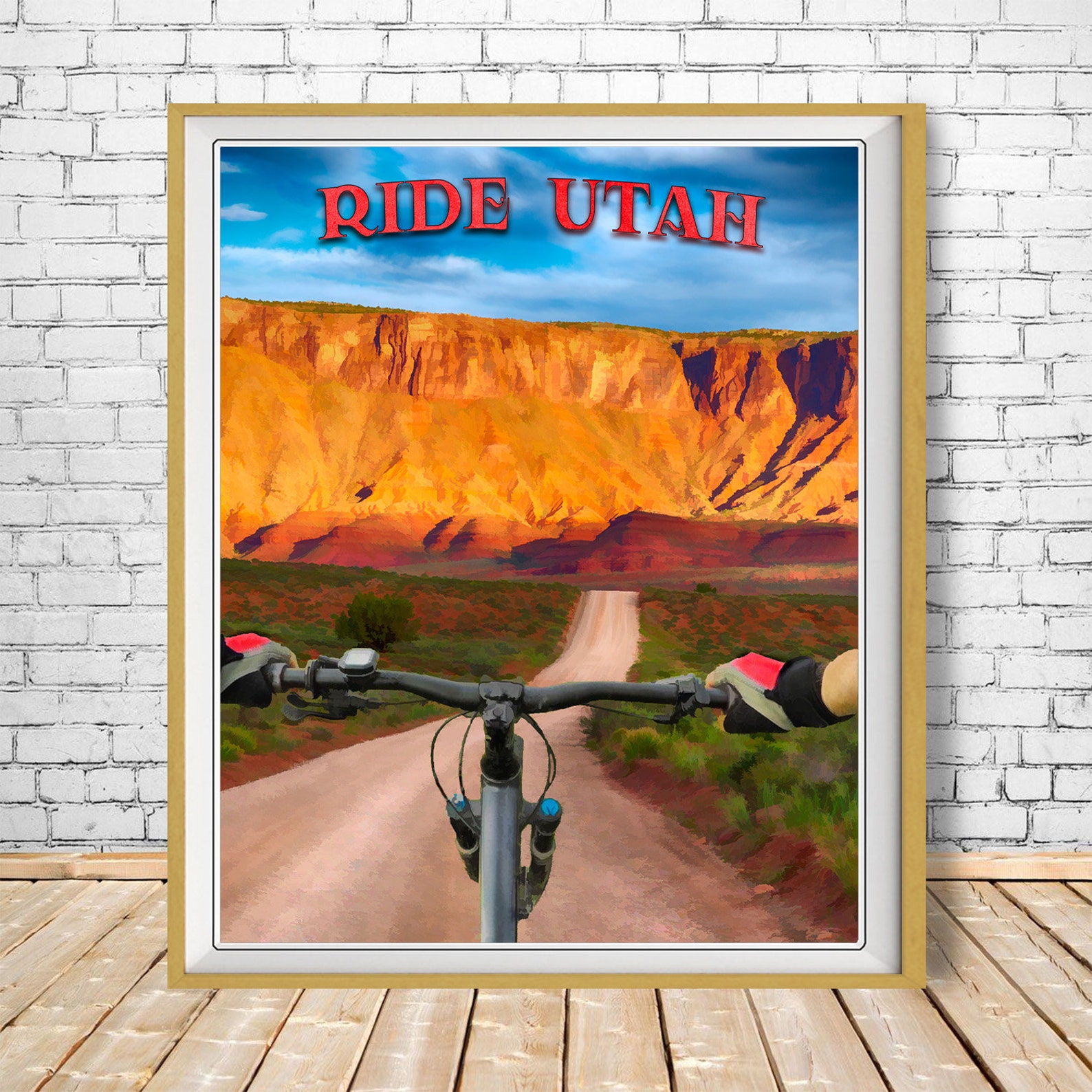 Mountain Bike Poster Utah Poster MTB Print Bike Poster - Etsy