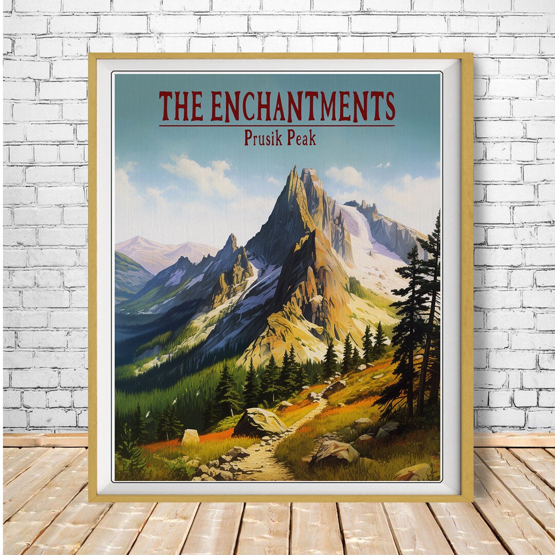 Enchantment Mountains Poster, Cascade Mountains Print, Washington State ...