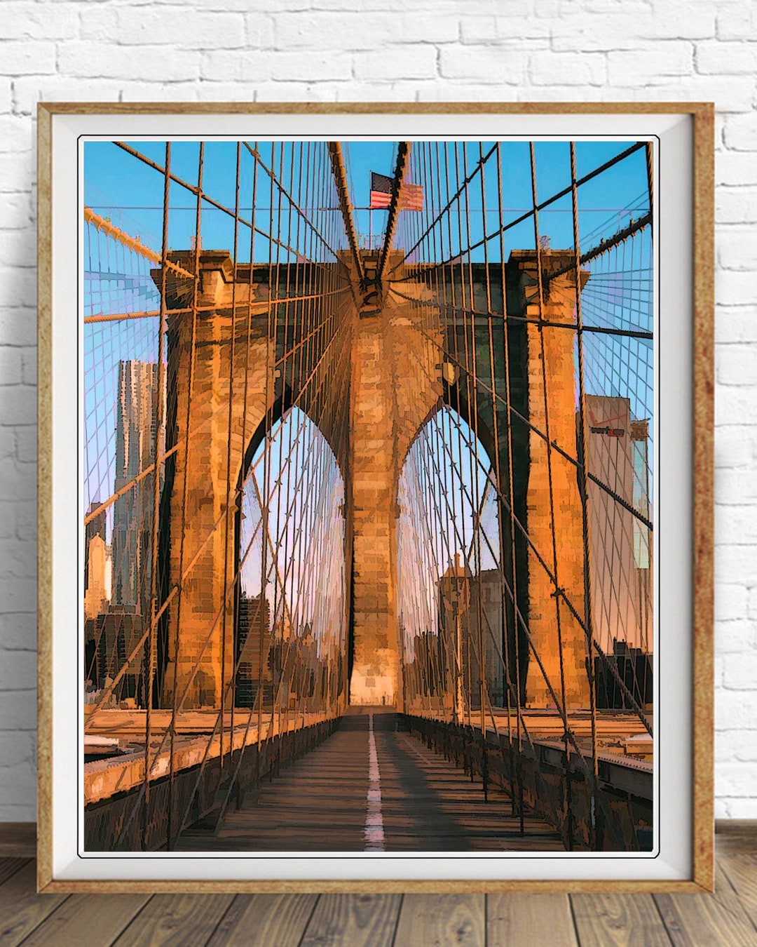 Brooklyn Bridge Poster, New York Print, Brooklyn Bridge Print, New York ...