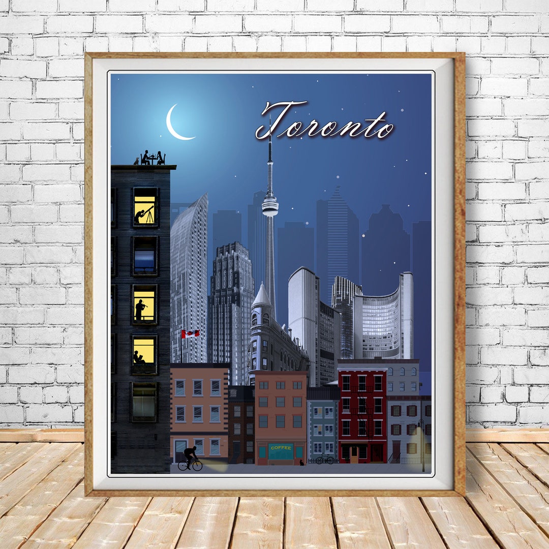 Toronto Poster, Toronto Print, Canada Art, Toronto Decor, City Skyline ...