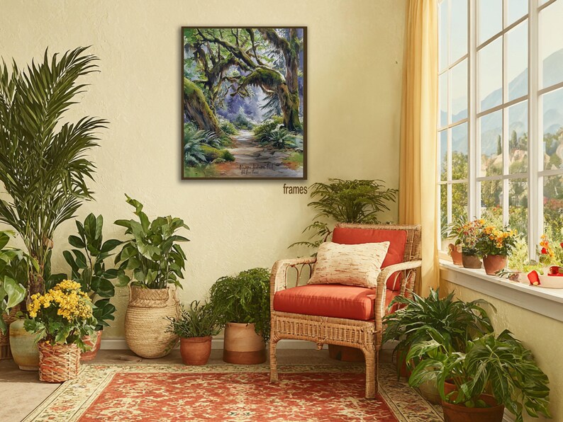 Olympic National Park Poster, Hoh Rainforest, Rain Forest Wall Art ...