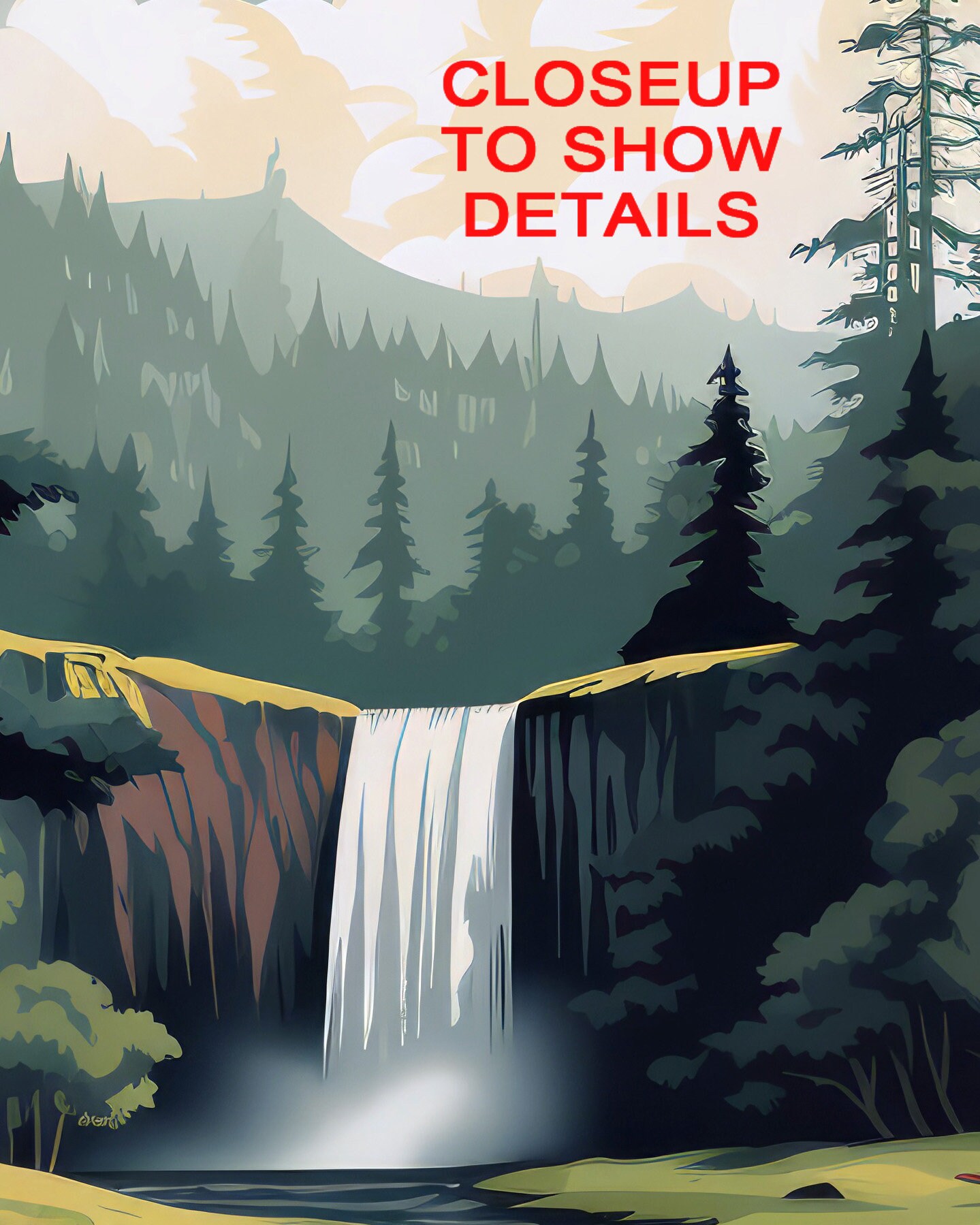 Silver Falls State Park Poster, Oregon Print, Print, Silver Falls ...