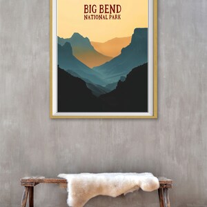 Big Bend Poster, National Park Print, Texas Decor, Desert Landscape ...