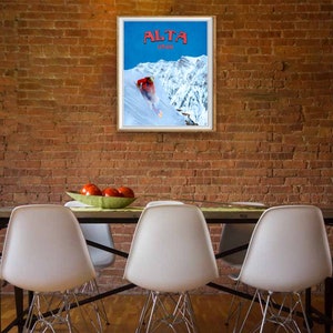Alta Utah Poster, Utah Print, Alta Ski Resort Print, Skiing Poster ...