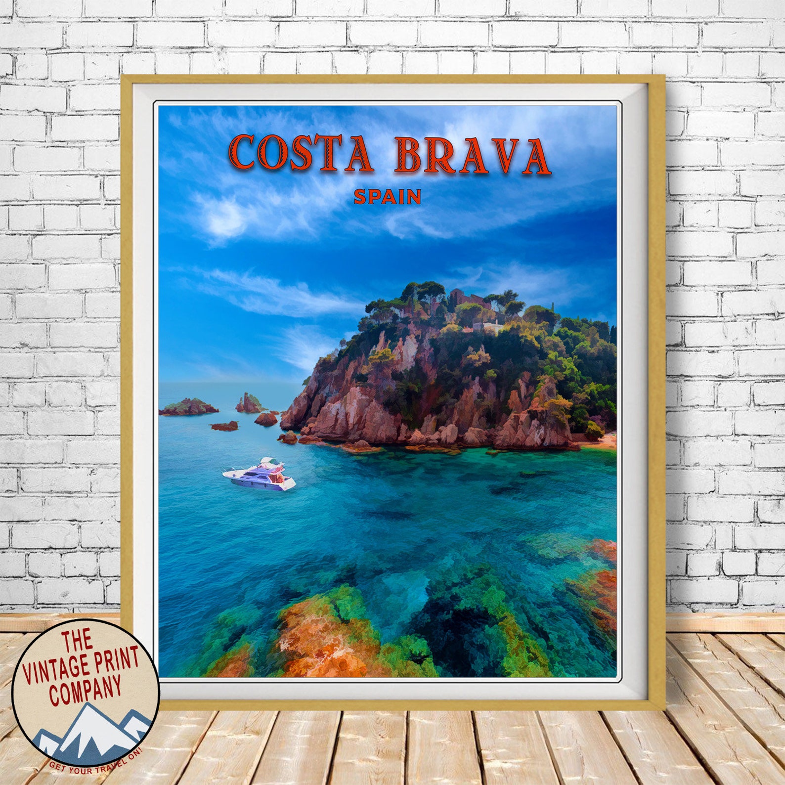 Costa Brava Poster, Spain Print, Vintage Travel Poster, Barcelona Decor ...