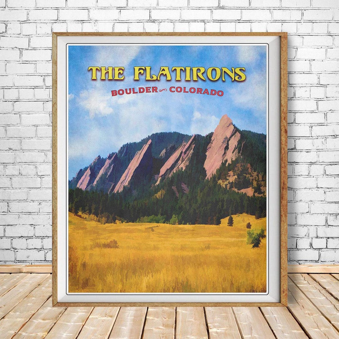 Boulder Colorado Print, Flatirons Poster, Colorado Print, University of ...