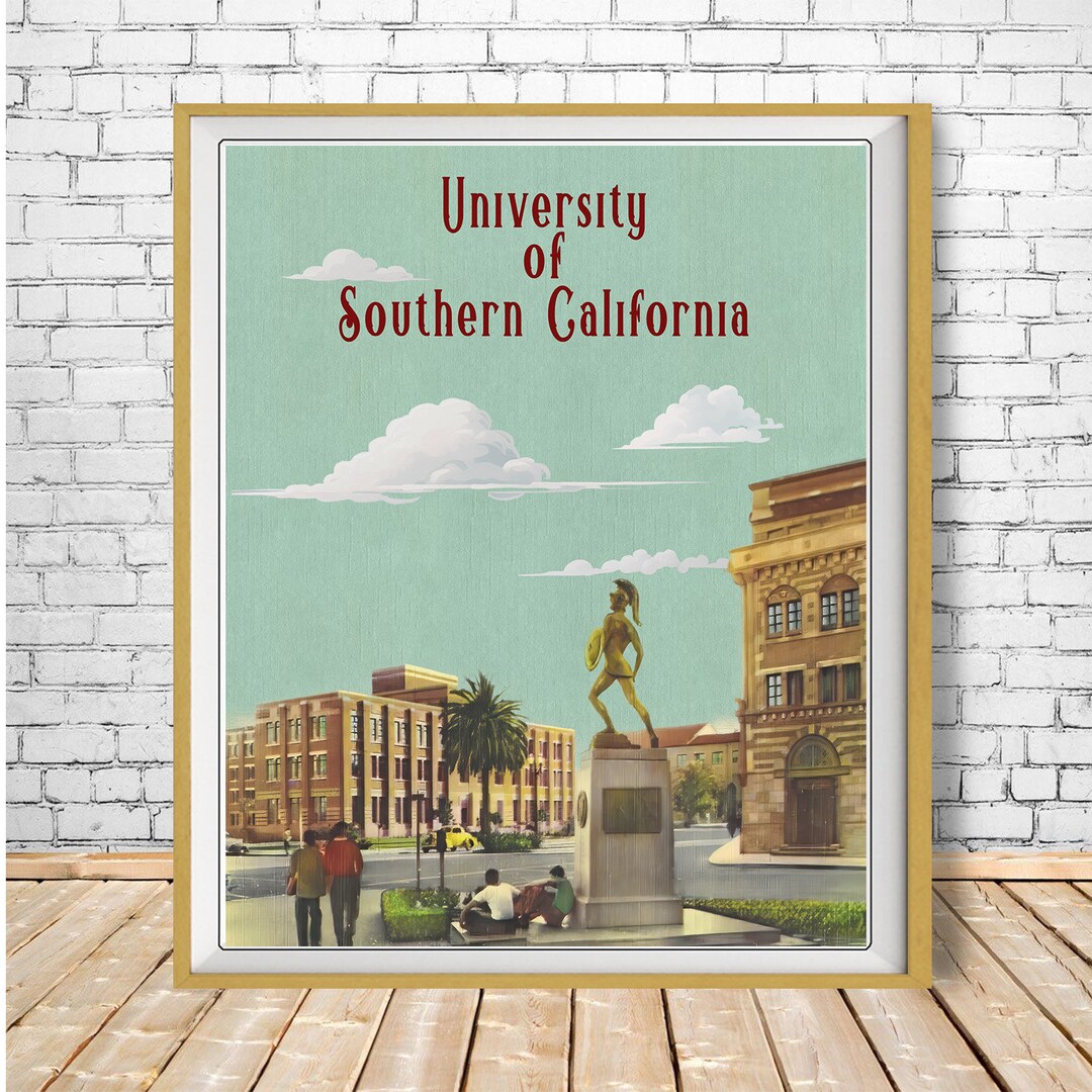 University of Southern California Poster, USC Print, Trojans Poster ...