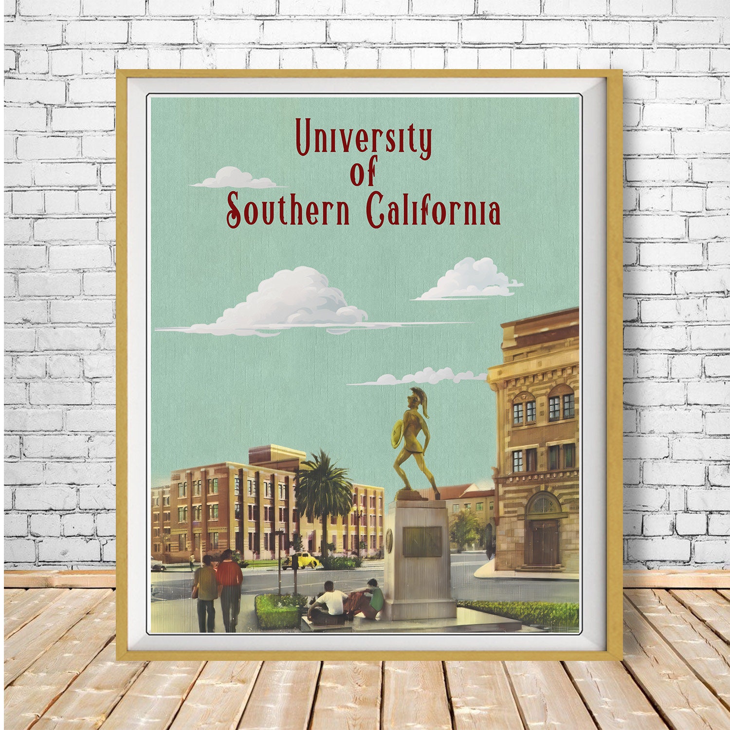 University of Southern California Poster, USC Print, Trojans Poster ...
