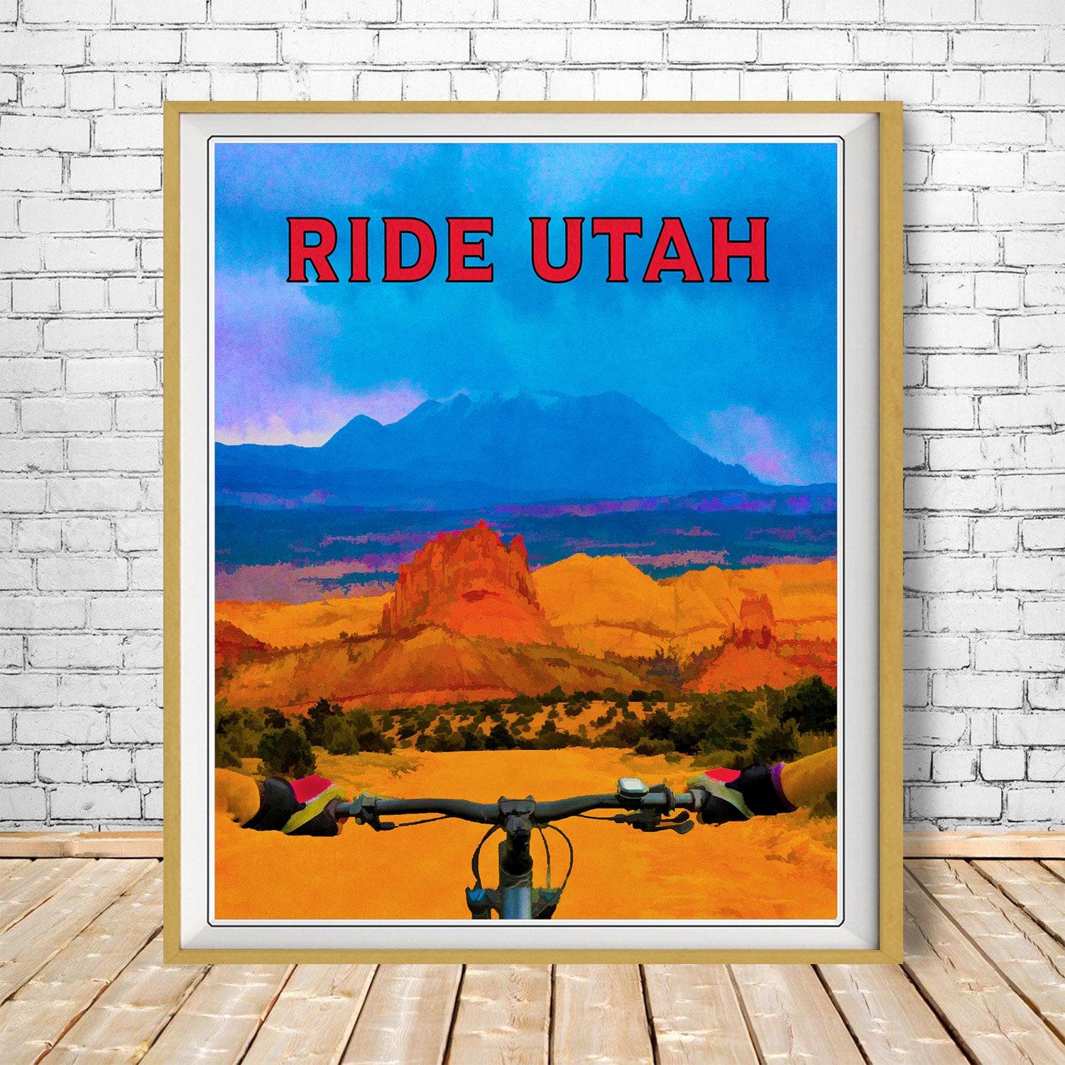 Mountain Bike Poster, Utah Print, Poster, MTB Print, Bike Bike Riding ...
