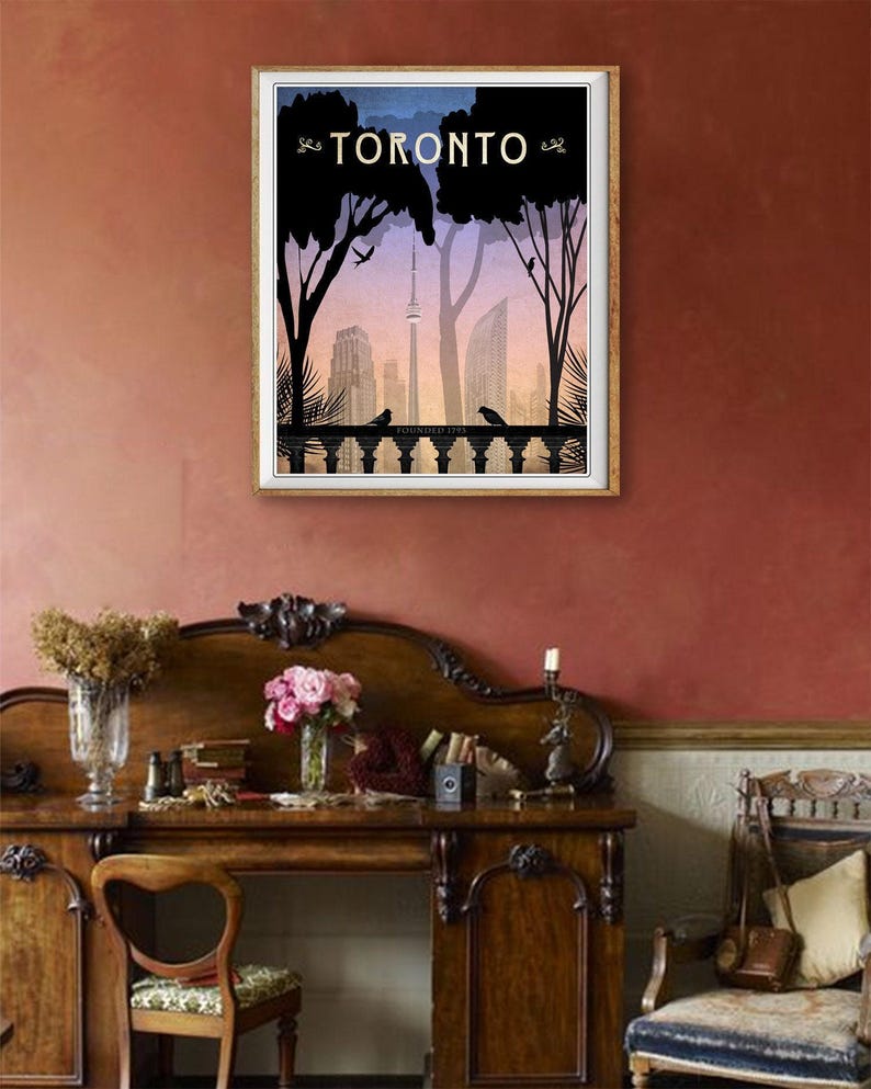 Toronto Poster, Toronto Print, Canada Art, Toronto Decor, City Skyline ...