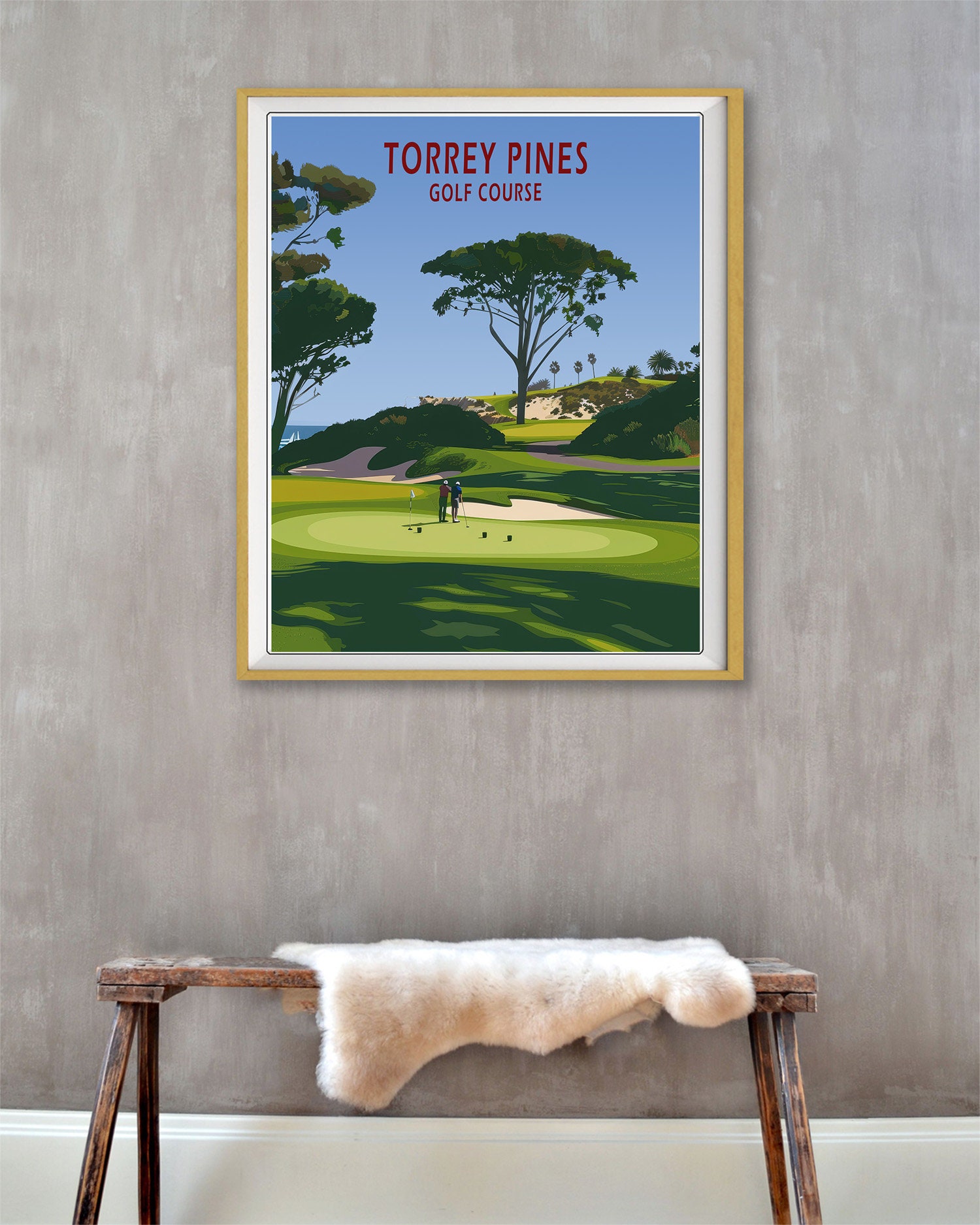 Golf Poster, Torrey Pines Golf Course, Golf Print, Golf Decor, Golf Art ...