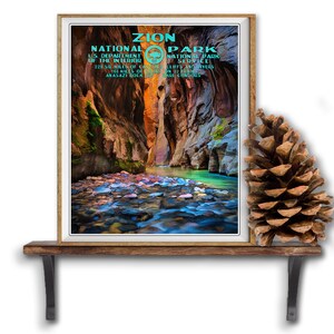 Zion Poster National Park Poster Zion National Park Print - Etsy