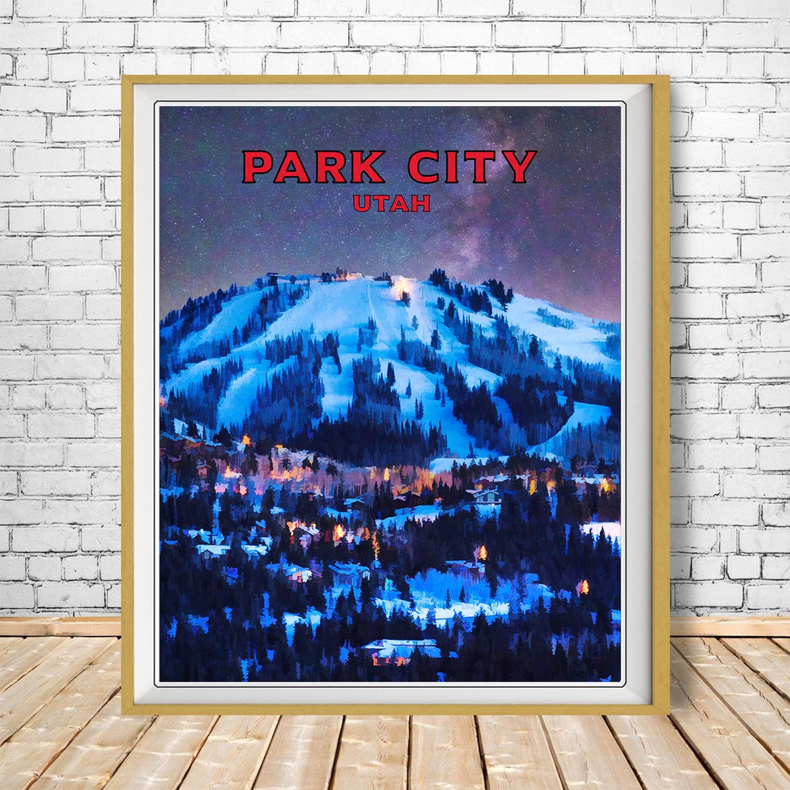 Park City Poster Utah Print Utah Ski Poster Park City - Etsy