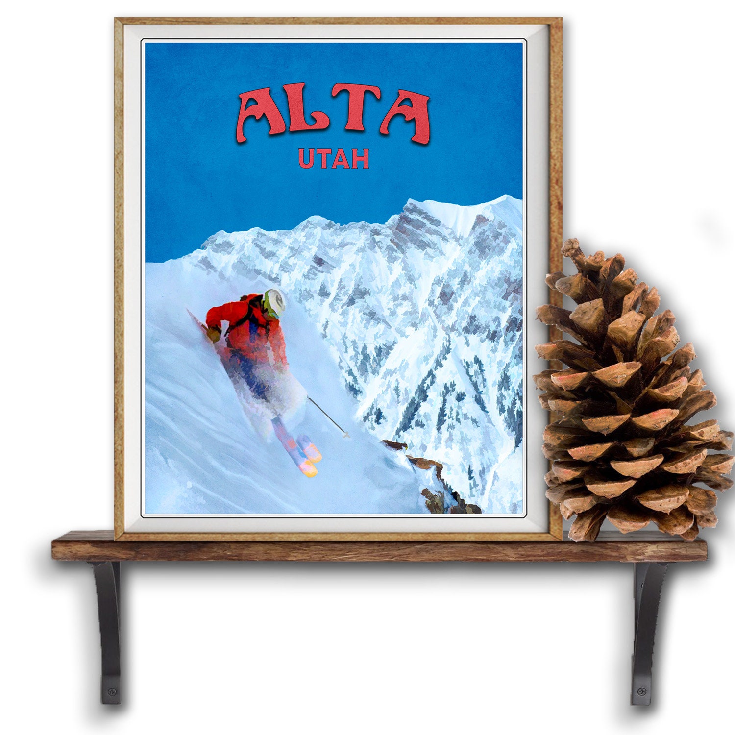 Alta Utah Poster, Utah Print, Alta Ski Resort Print, Skiing Poster ...