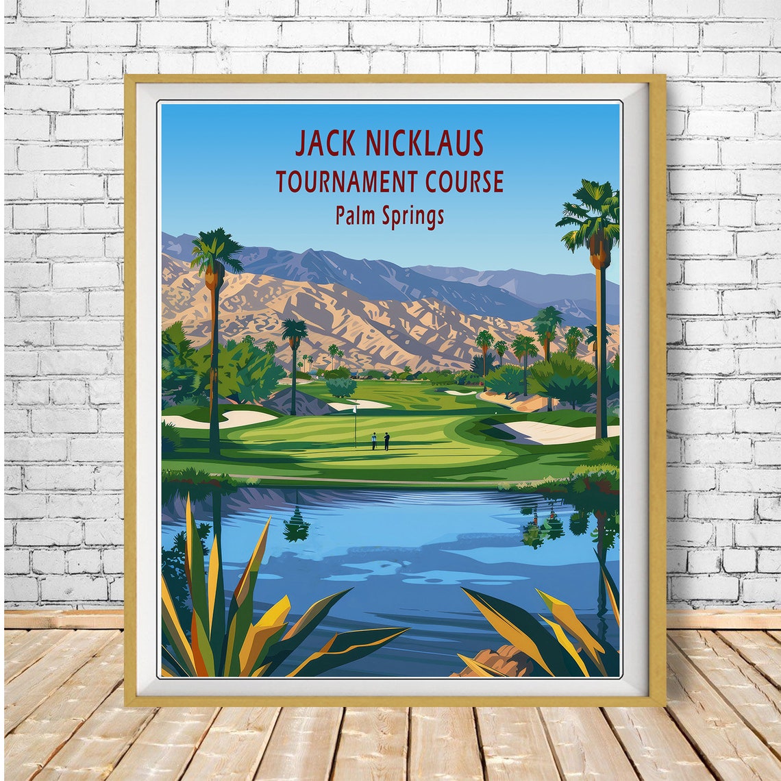 Golf Poster, Jack Nicklaus Golf Course, Palm Springs Decor, Golf Print ...