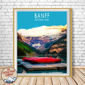 Banff National Park Poster Lake Louise Print Canada Poster - Etsy
