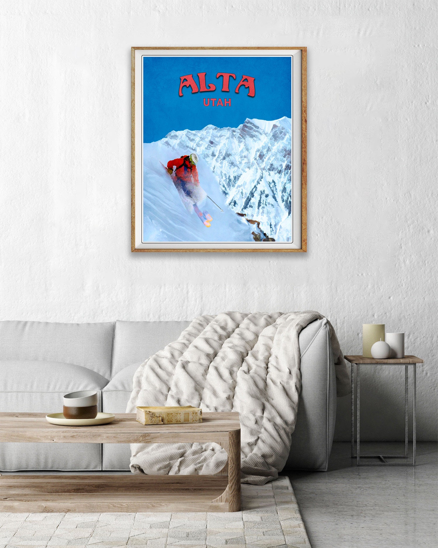 Alta Utah Poster, Utah Print, Alta Ski Resort Print, Skiing Poster ...