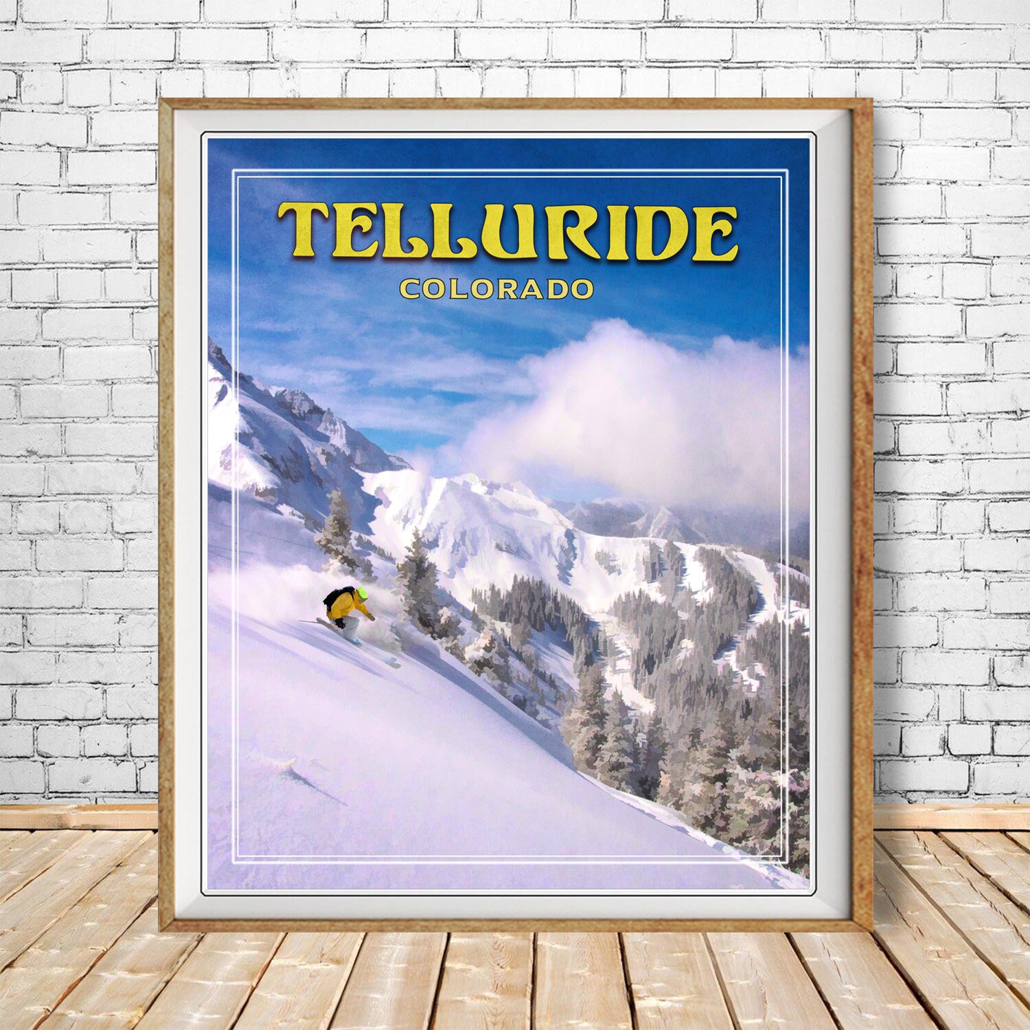 Telluride Poster Telluride Print Colorado Print Skiing | Etsy