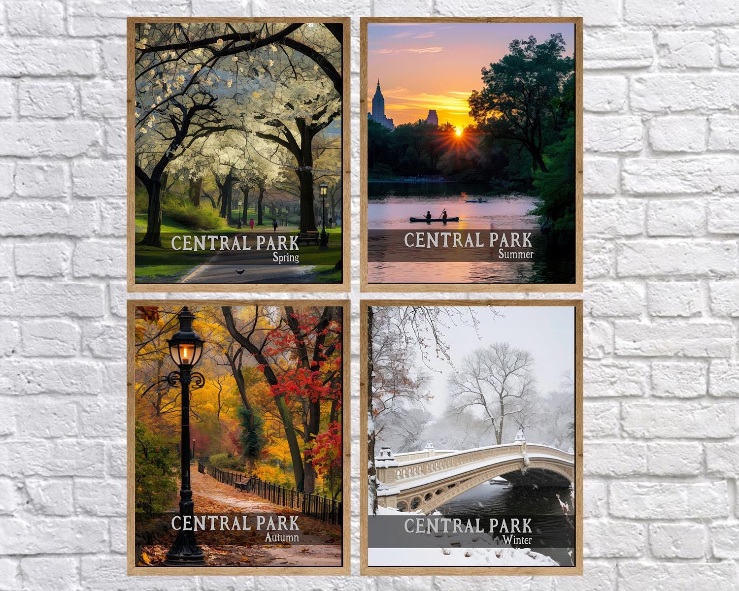 Central Park Posters, Discounted Set, New York City Decor, NYC Prints ...