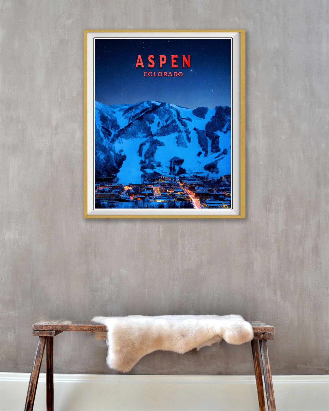 Aspen Colorado Poster Aspen Print Colorado Print Skiing - Etsy